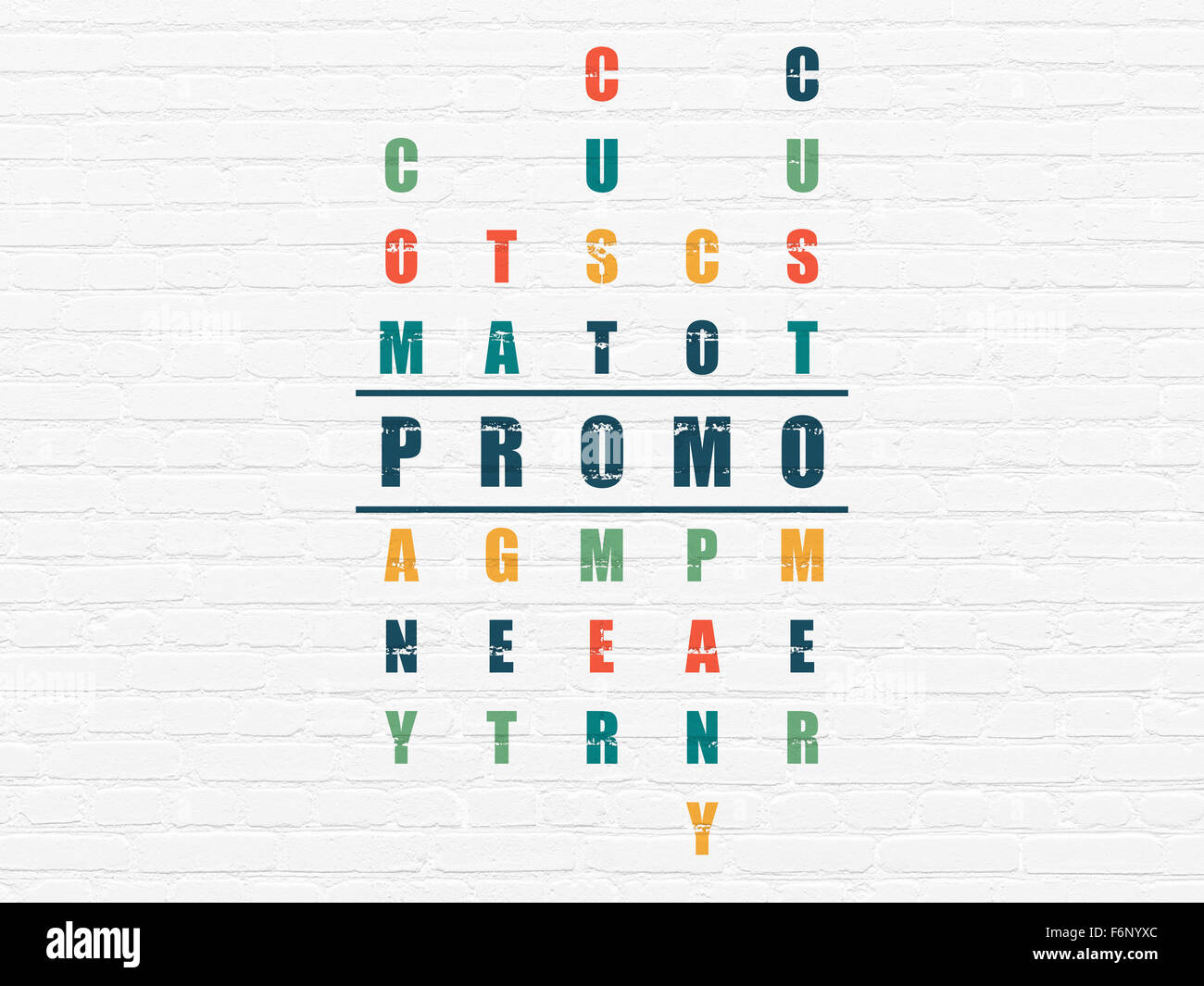 Advertising concept: Promo in Crossword Puzzle Stock Photo - Alamy