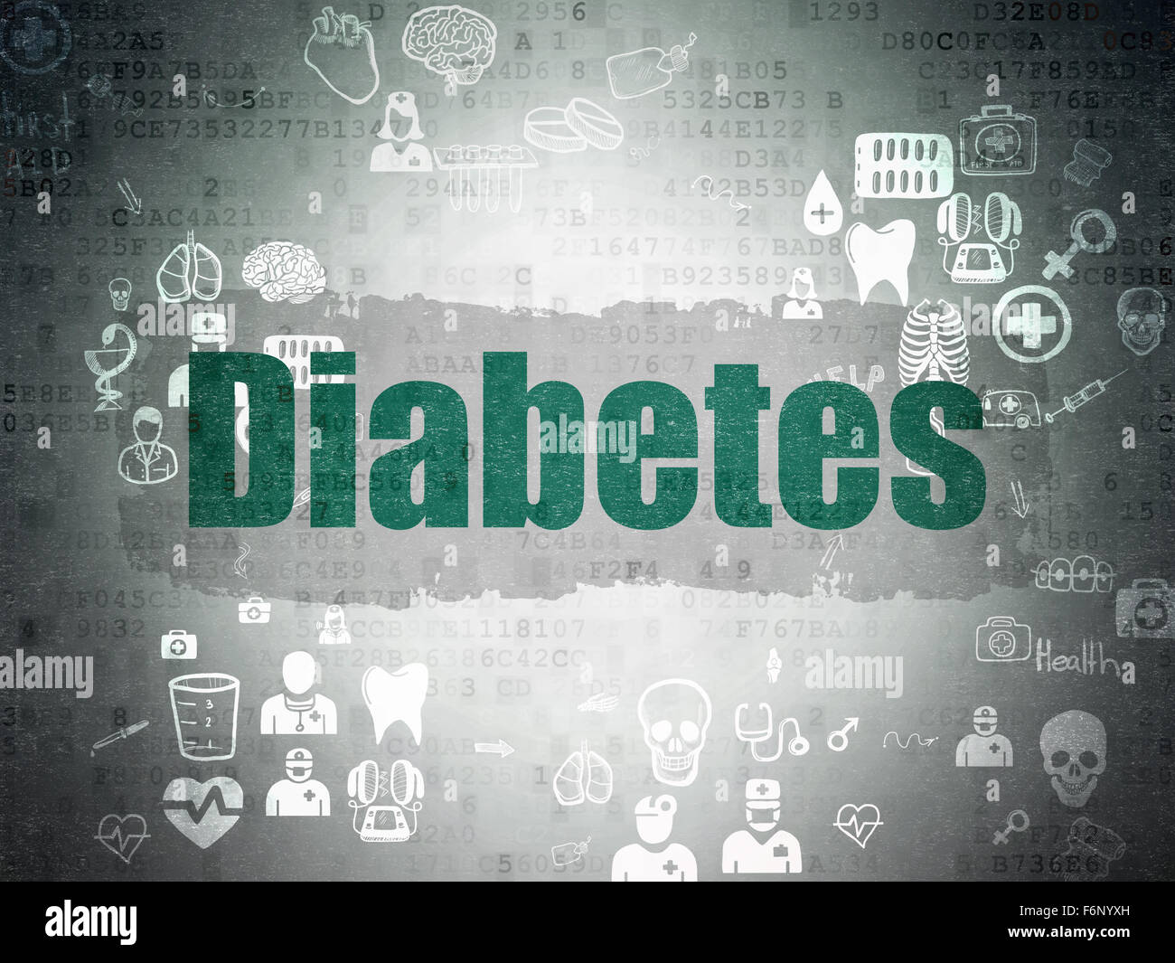 Healthcare concept: Diabetes on Digital Paper background Stock Photo ...