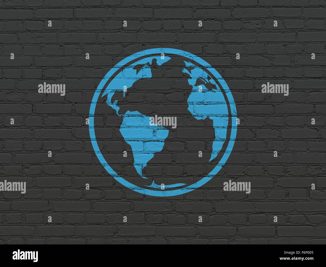 Science concept: Globe on wall background Stock Photo - Alamy