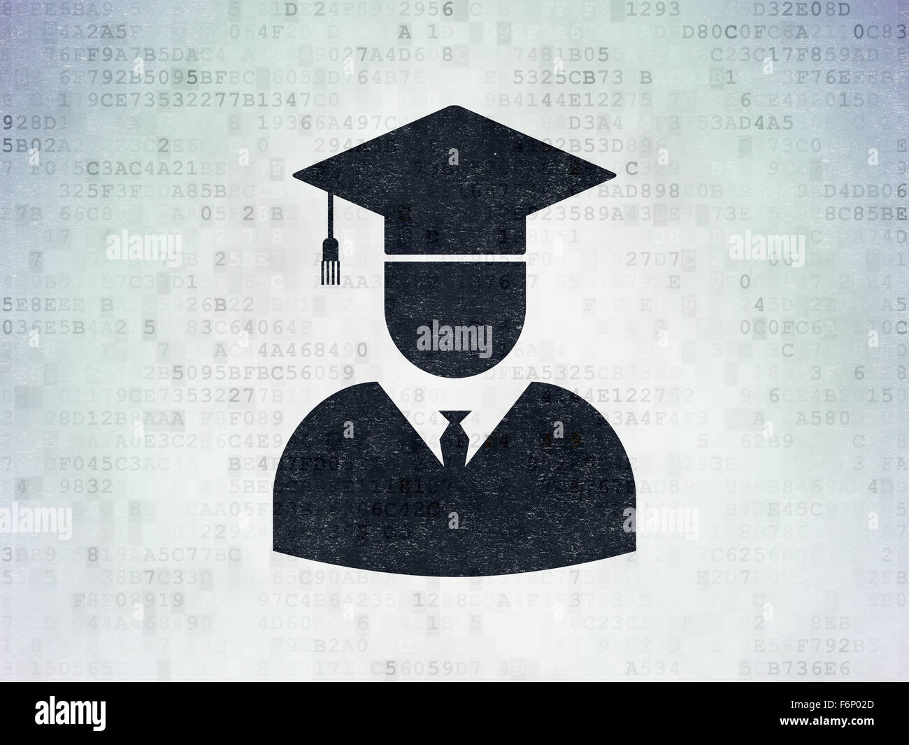 Learning concept: Student on Digital Paper background Stock Photo - Alamy