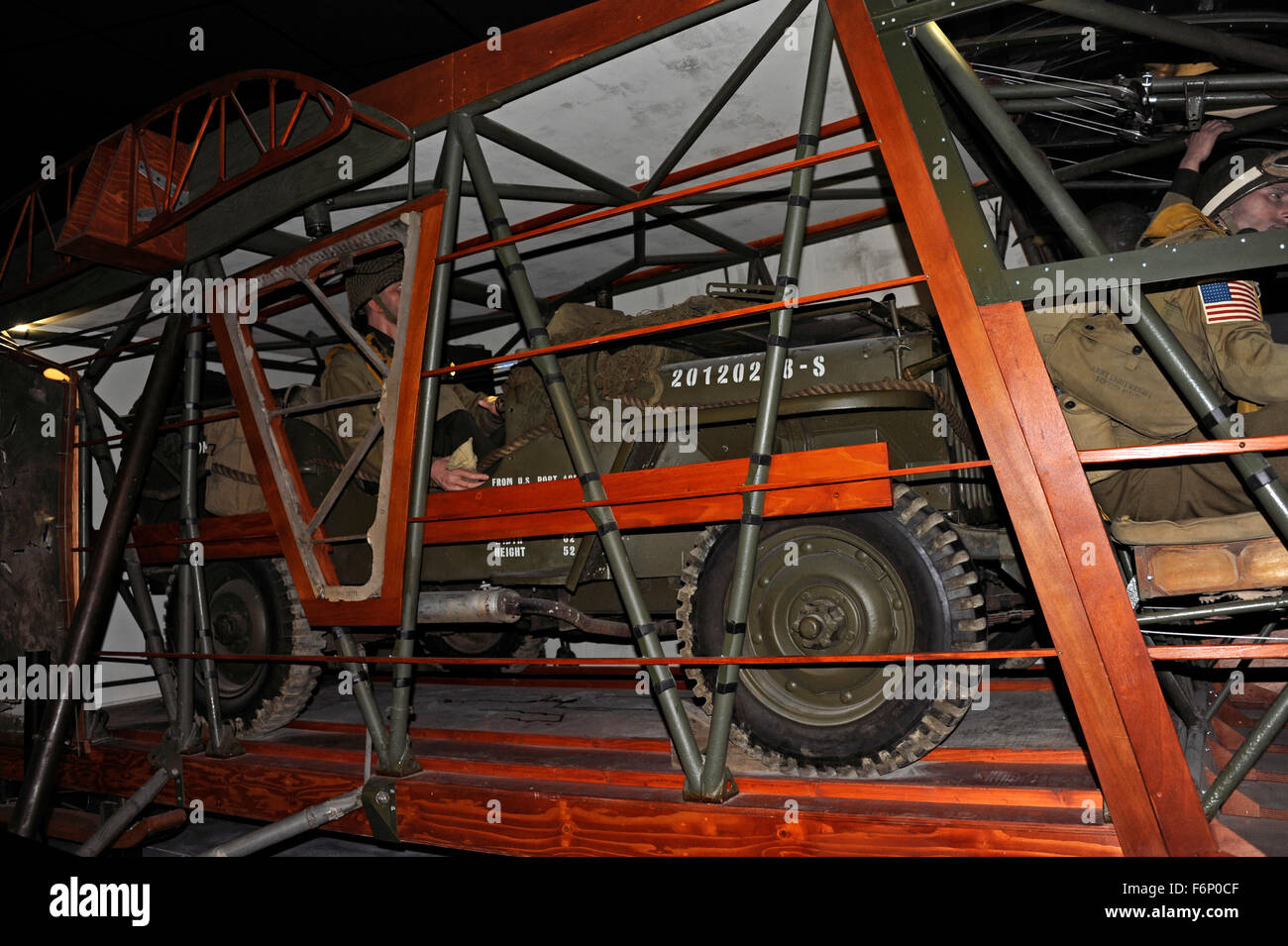 D Day Experience,Jeep inside a Waco glider,paratrooper museum,Saint ...