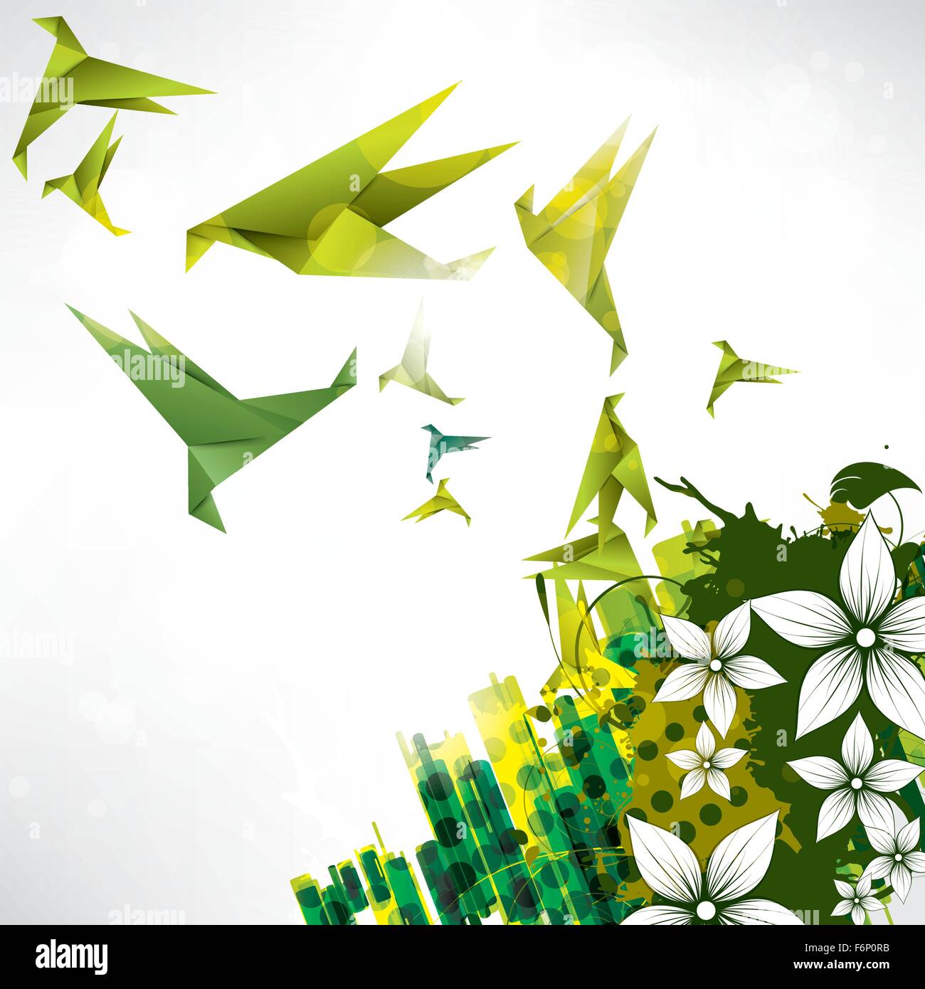 Origami paper bird on abstract background Stock Vector Image & Art - Alamy