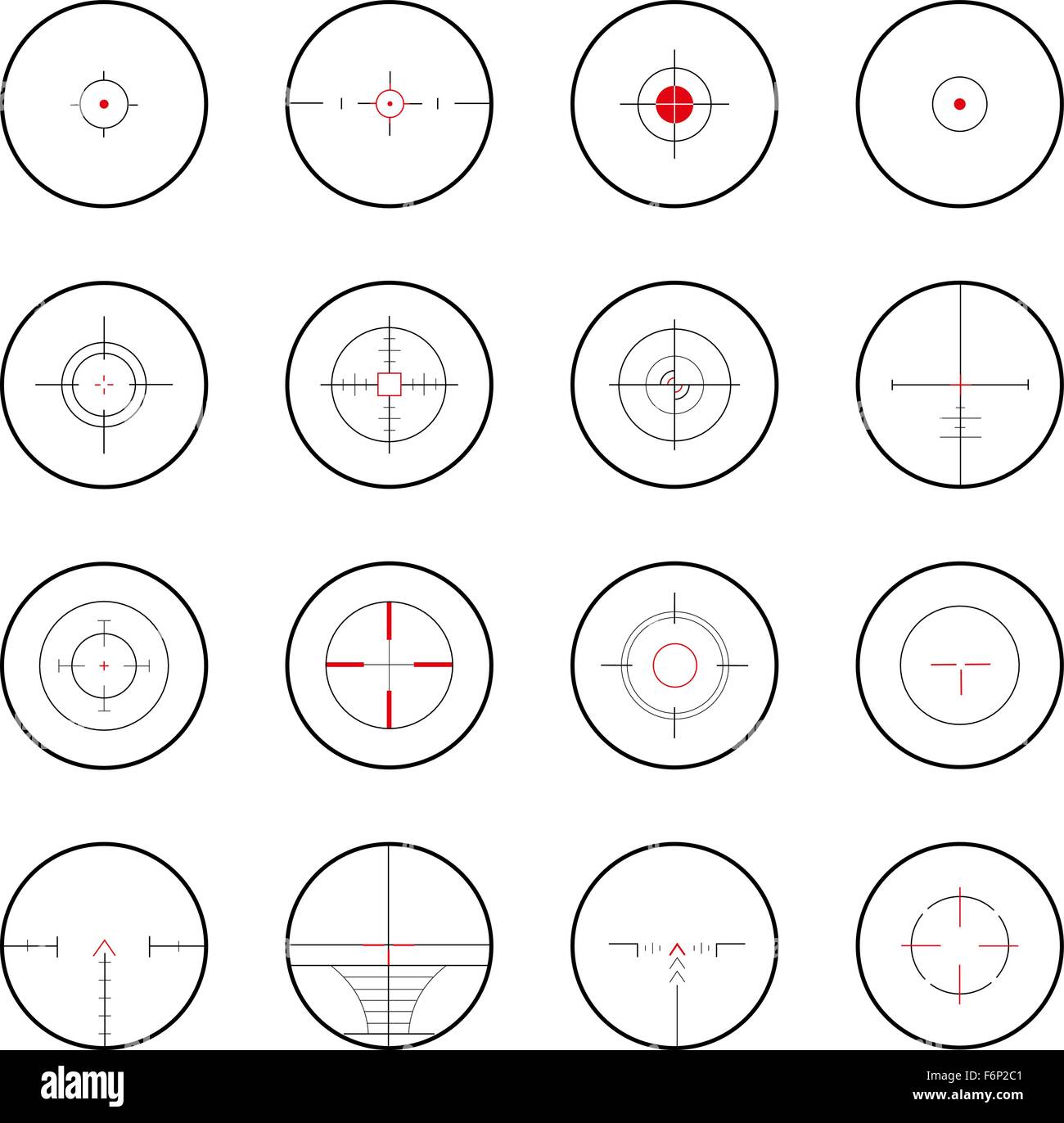 Cross-hair icon set Stock Vector Image & Art - Alamy