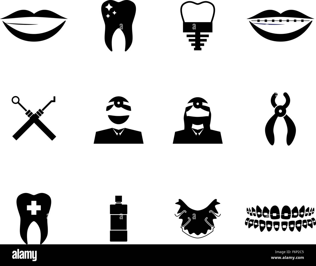Dentist icon set Stock Vector Image & Art - Alamy