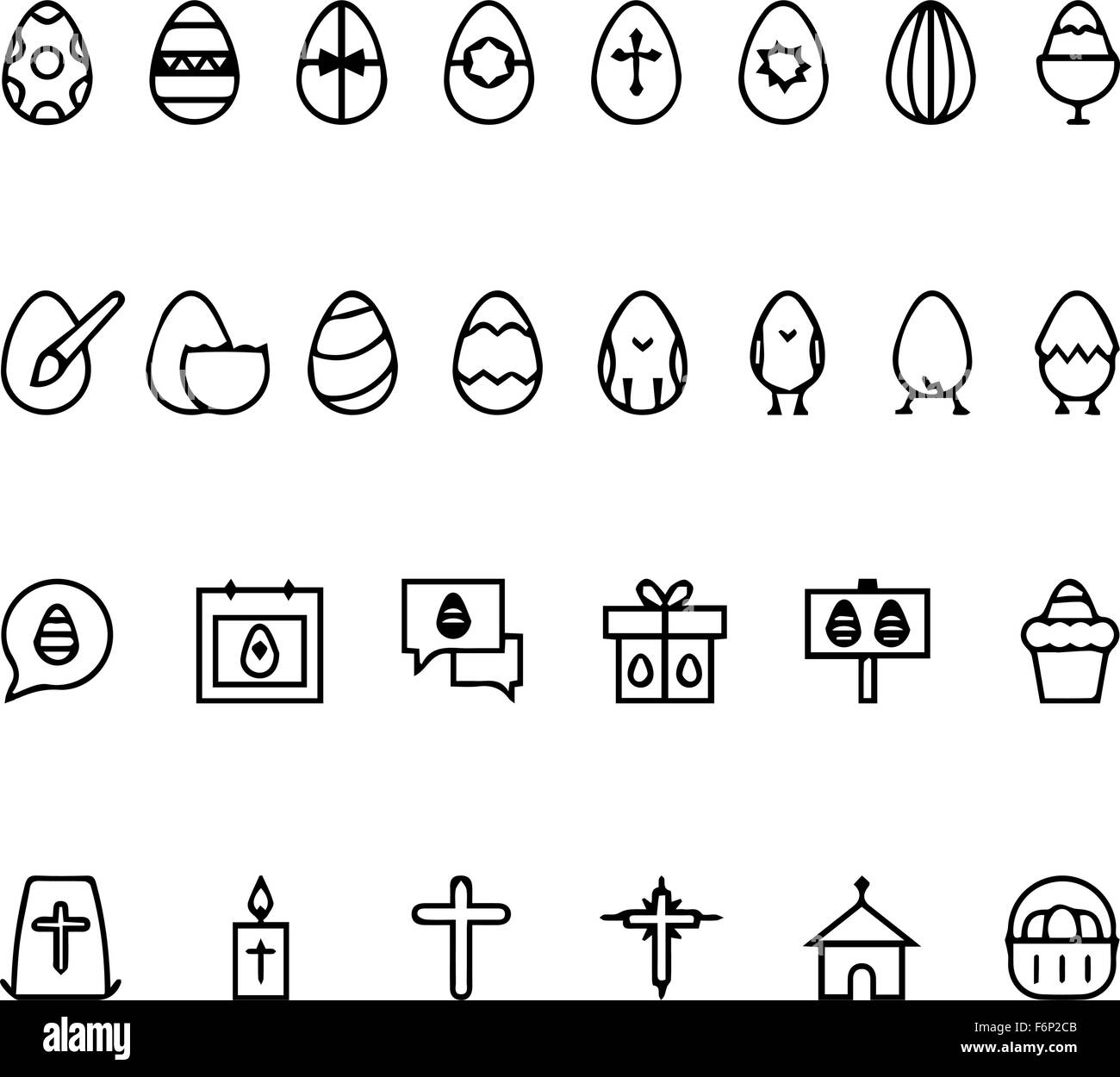 Easter Vector Icons Stock Vector Image & Art - Alamy