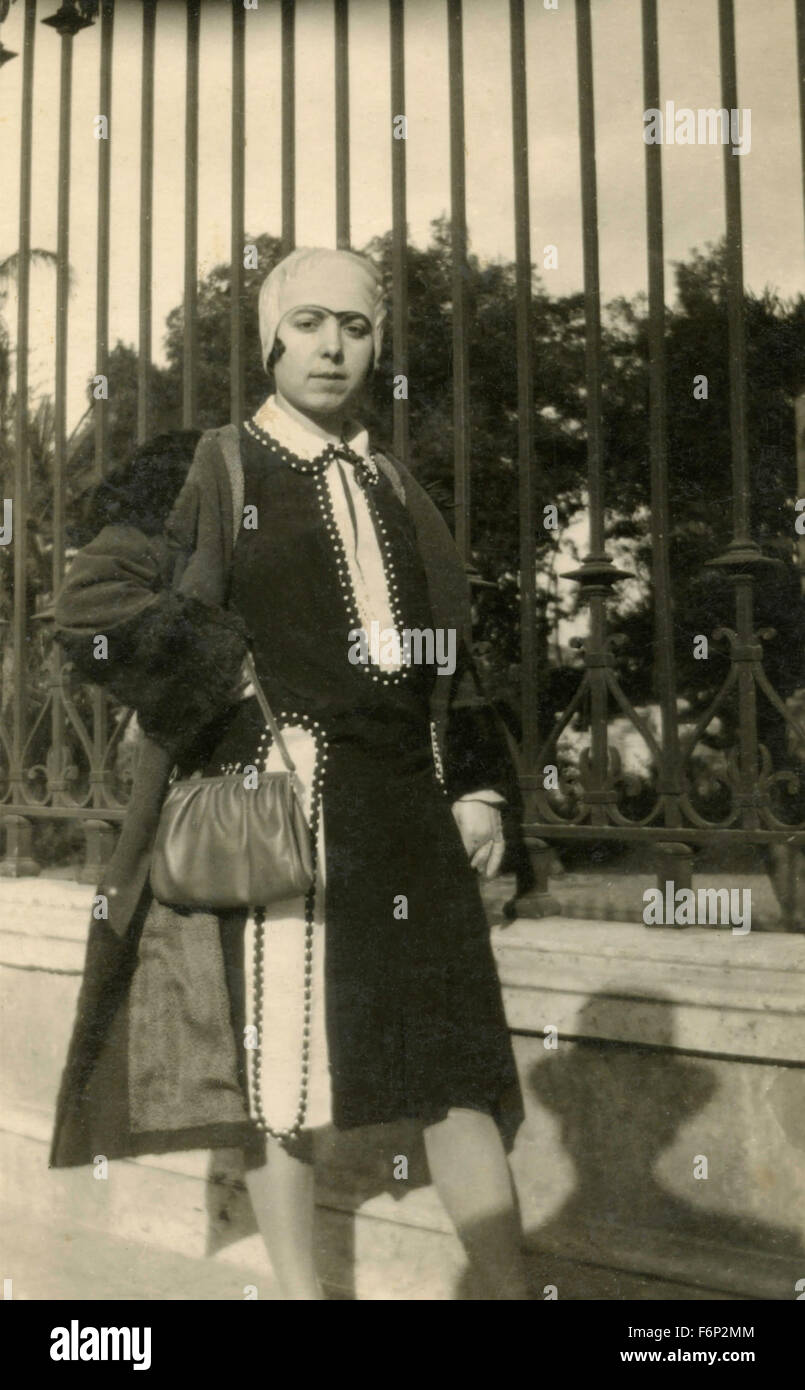 A fashionable woman in the 1920s, Italy Stock Photo - Alamy