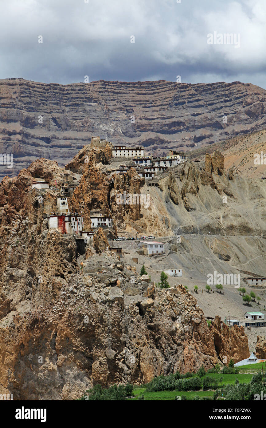 SPITI VALLEY - Dhankar Monastery View from outside Fort monastery built ...