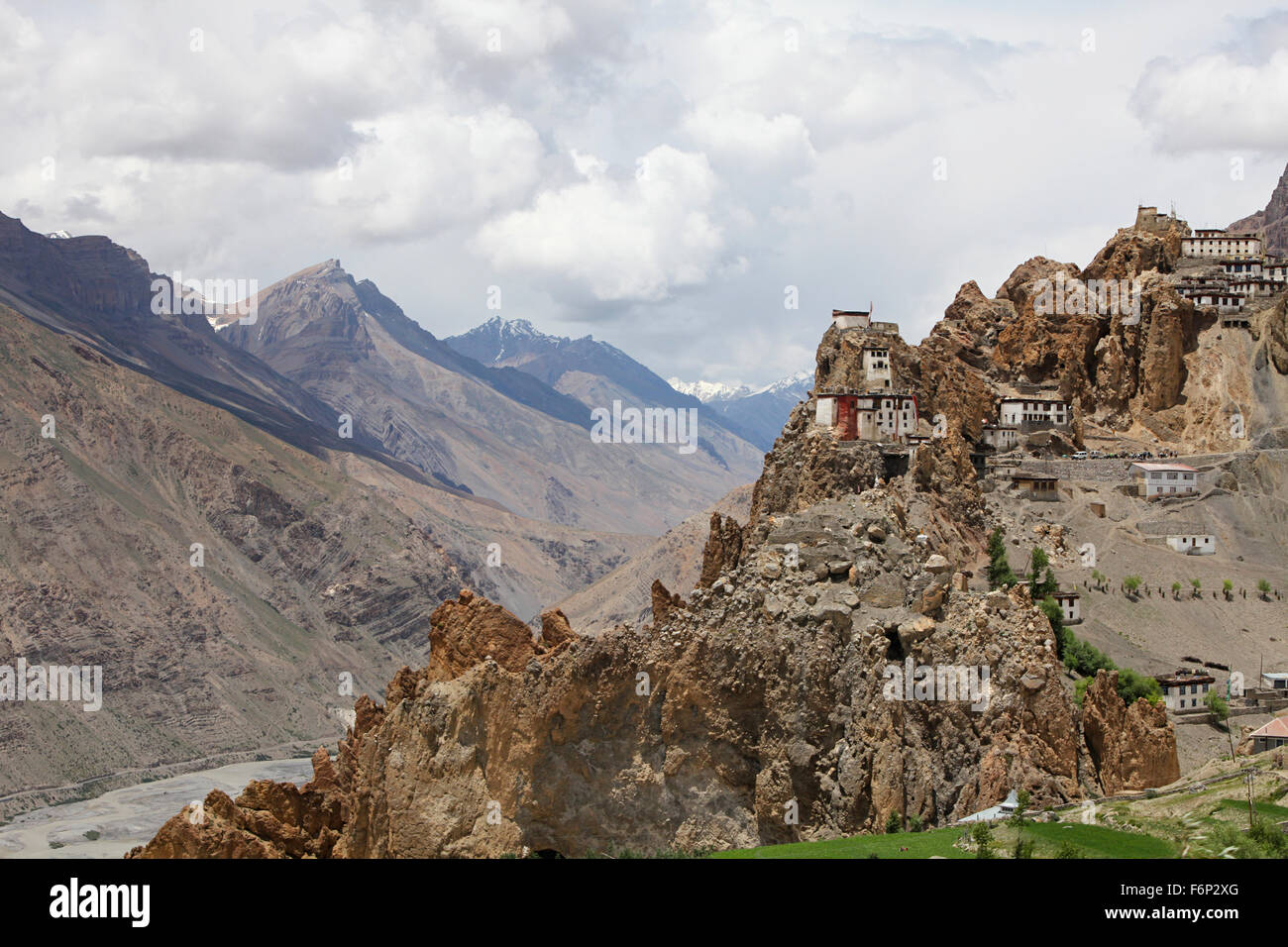 SPITI VALLEY - Dhankar Monastery View from outside Fort monastery built ...