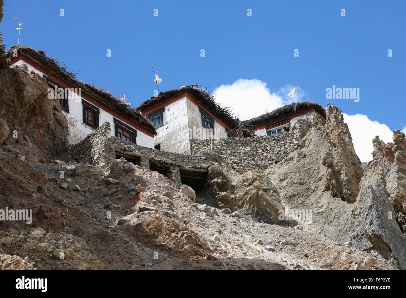 SPITI VALLEY - Dhankar Monastery View from outside Fort monastery built ...