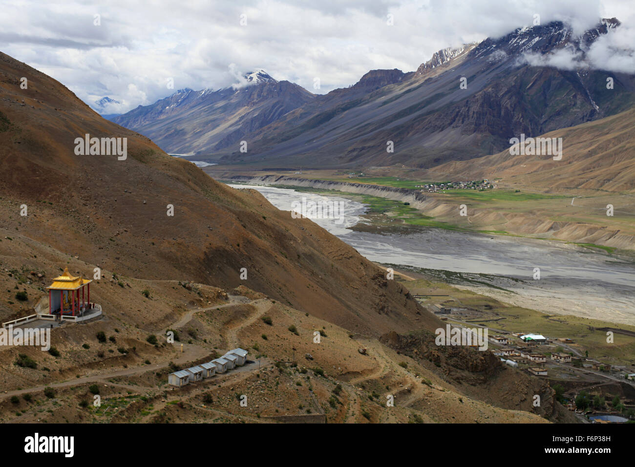 SPITI VALLEY - Dhankar Monastery View from outside Fort monastery built ...