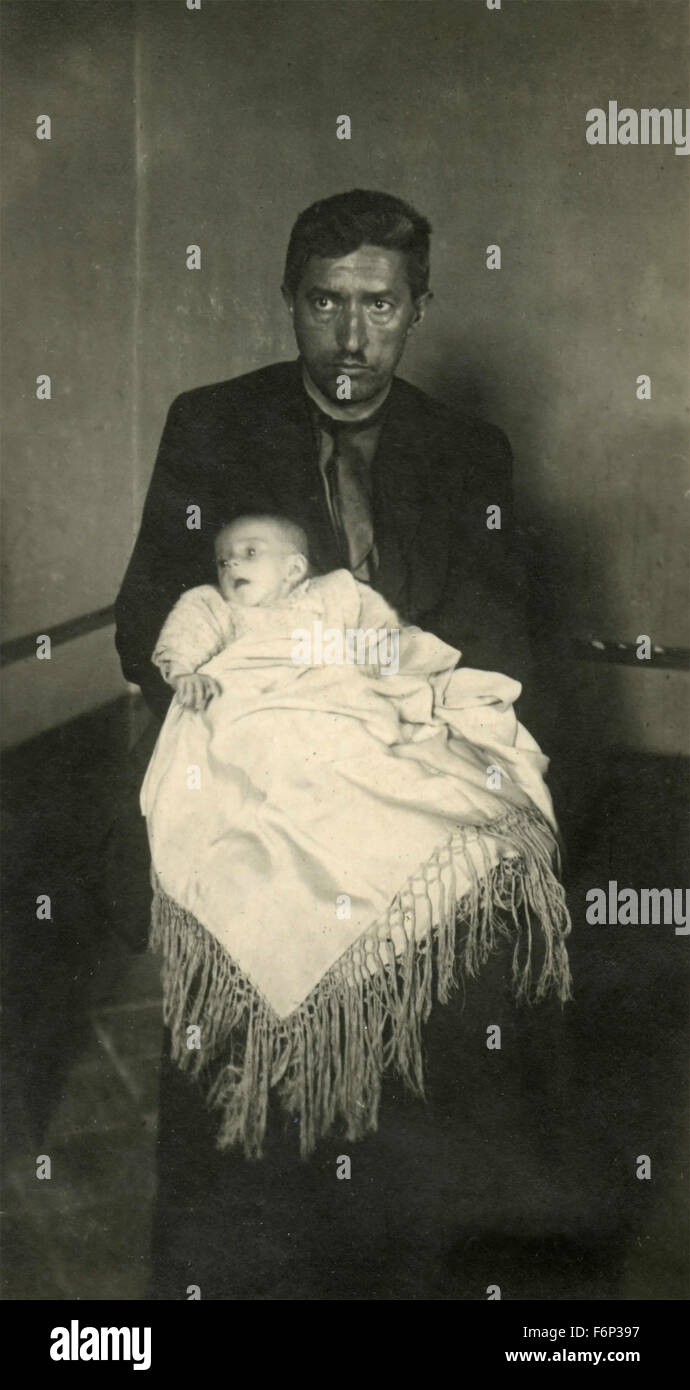 A man with his small son, Italy Stock Photo - Alamy