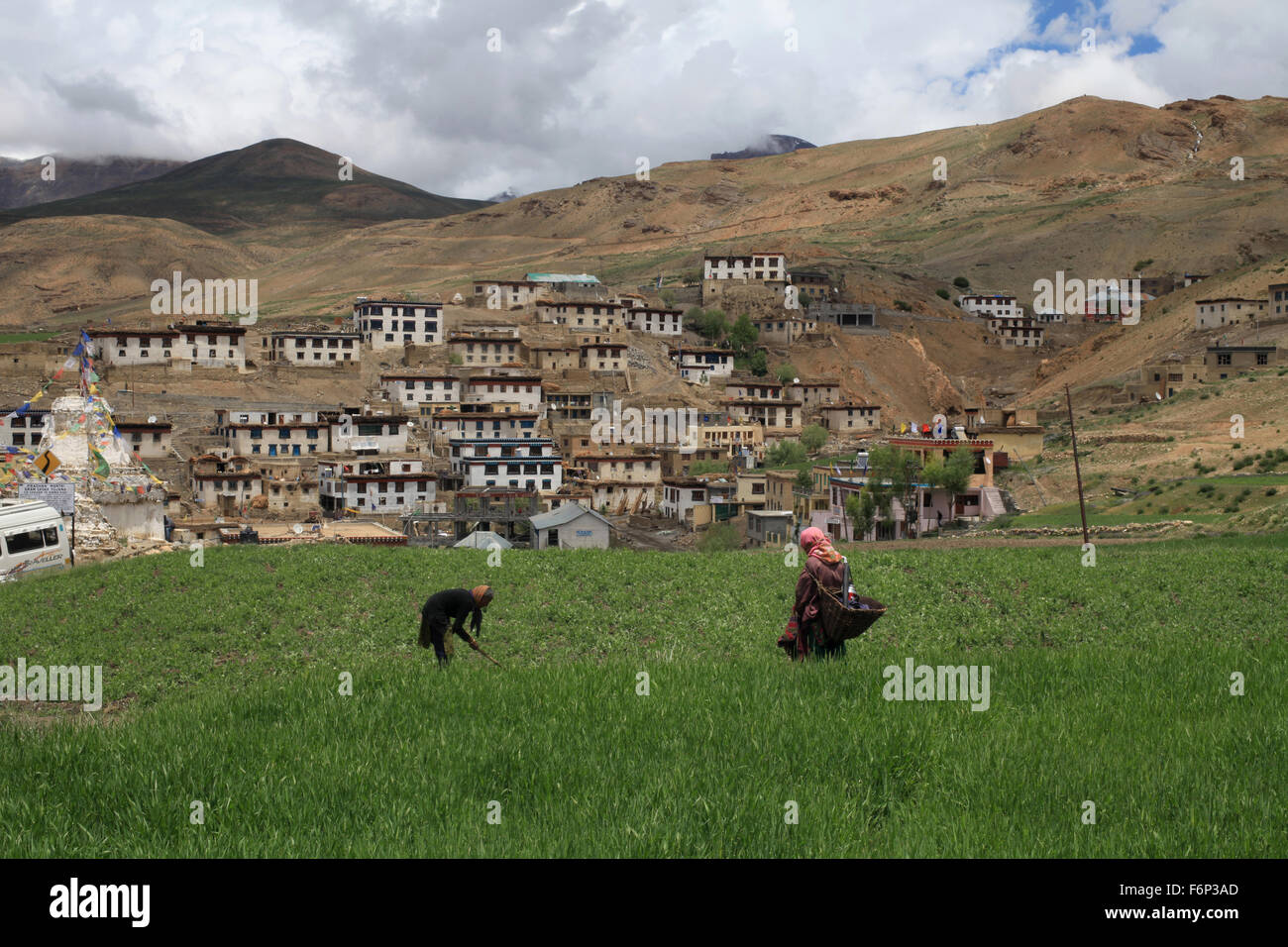 SPITI VALLEY - View of Kibber Village, the highest village of the world ...