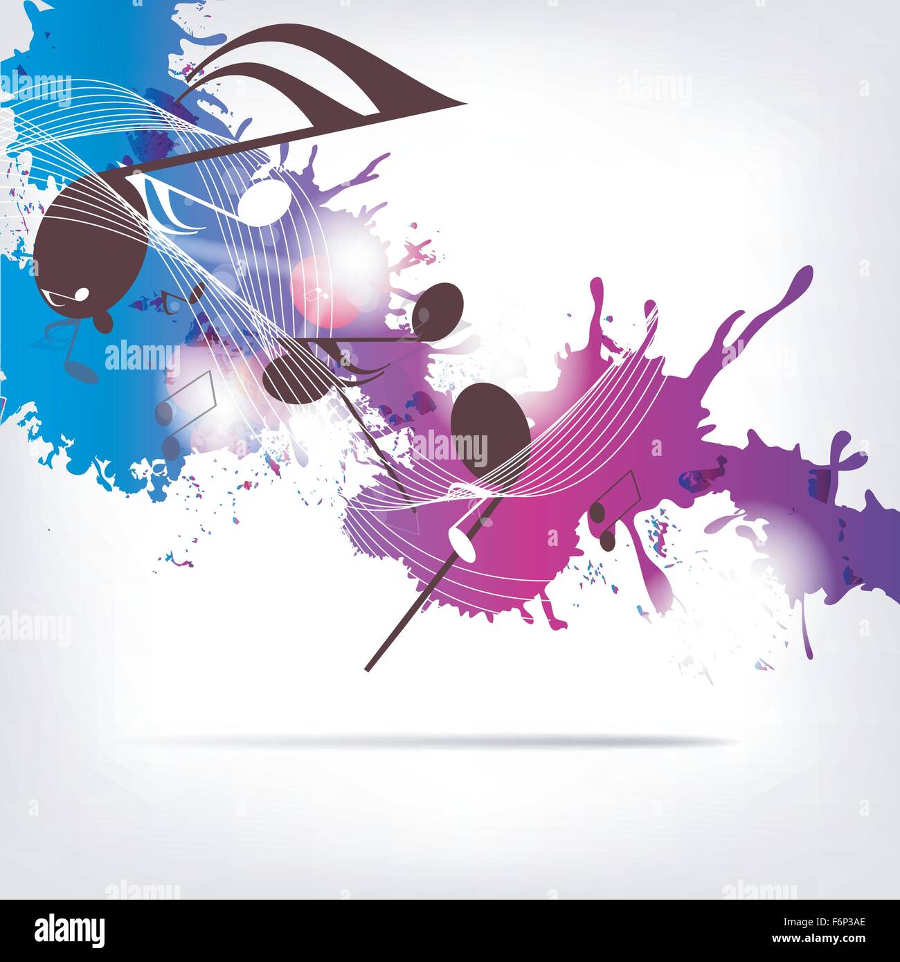 abstract musical background with notes Stock Vector Image & Art - Alamy