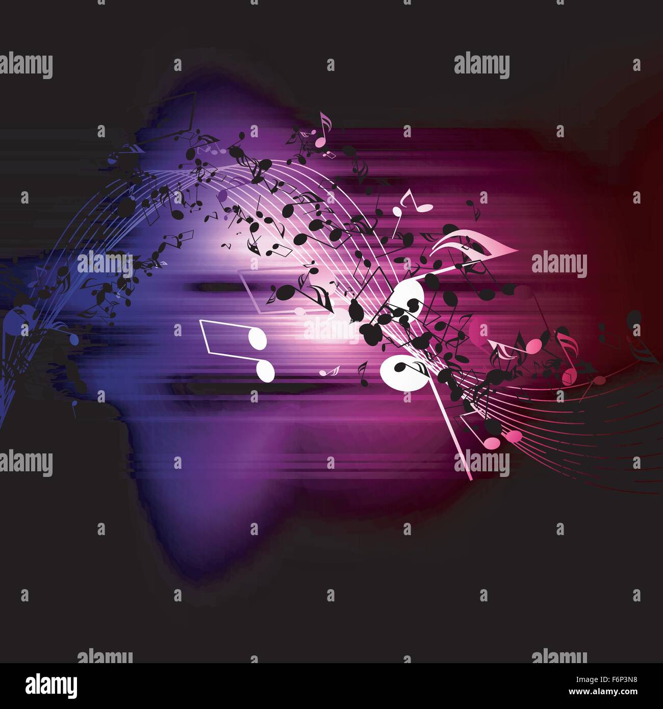 abstract musical background with notes Stock Vector Image & Art - Alamy