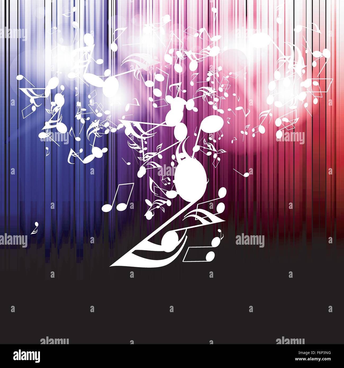 abstract musical background with notes Stock Vector Image & Art - Alamy