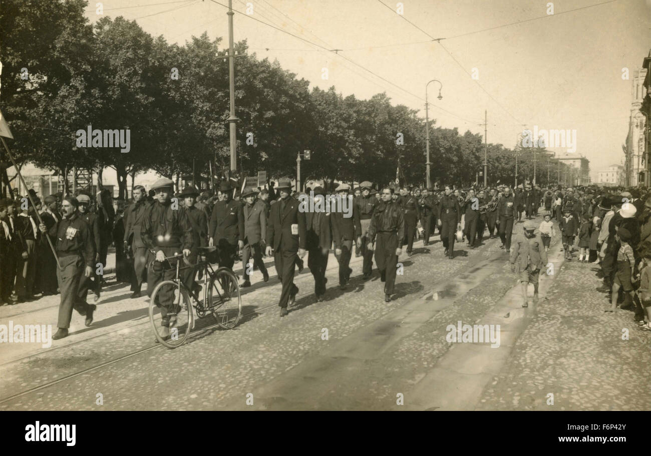 Fascist parade, Cagliari, Italy Stock Photo - Alamy