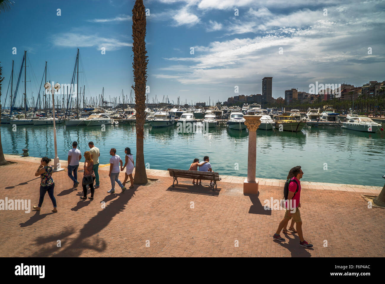 DCIM100GOPRO Harbor walk way, Alicane, Spain Stock Photo - Alamy