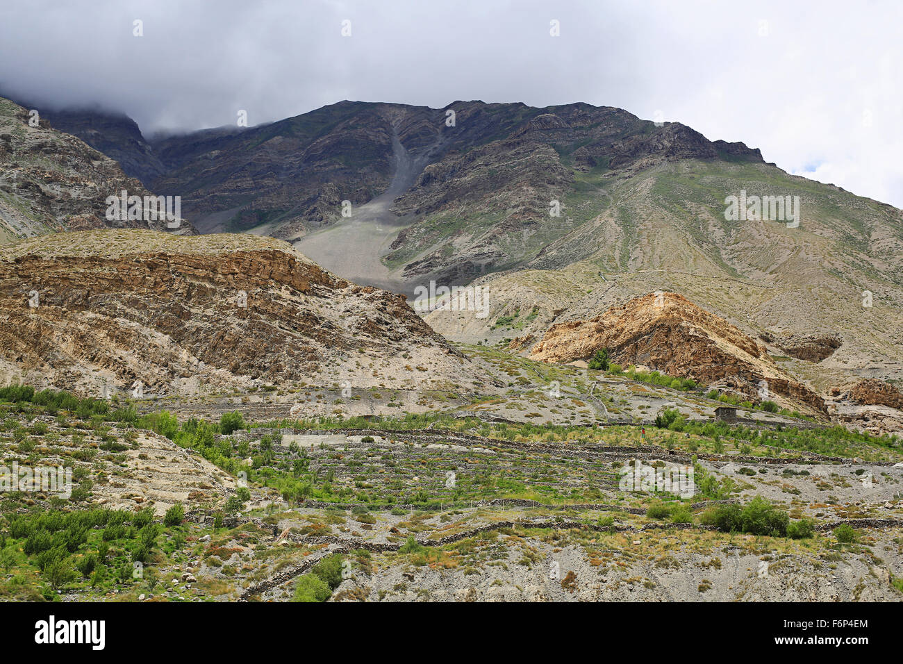 SPITI VALLEY - Landscape between Chango Village to Tabo village in ...