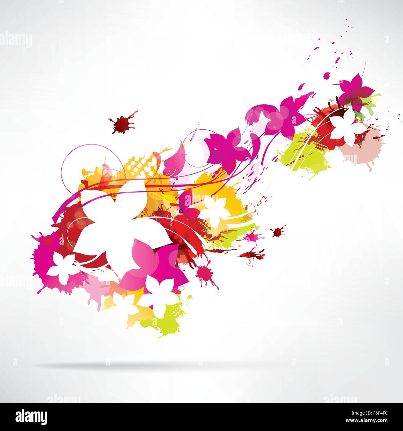 Abstract background with splash and flowers Stock Vector Image & Art ...