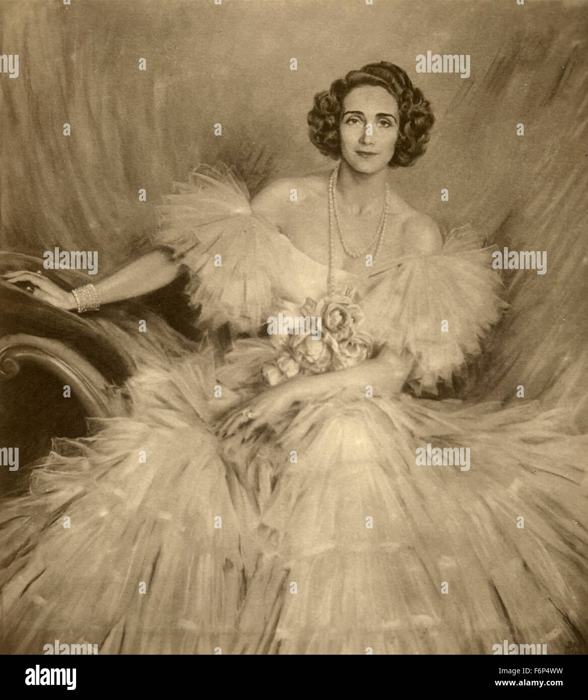 Very elegant woman, drawing Stock Photo - Alamy