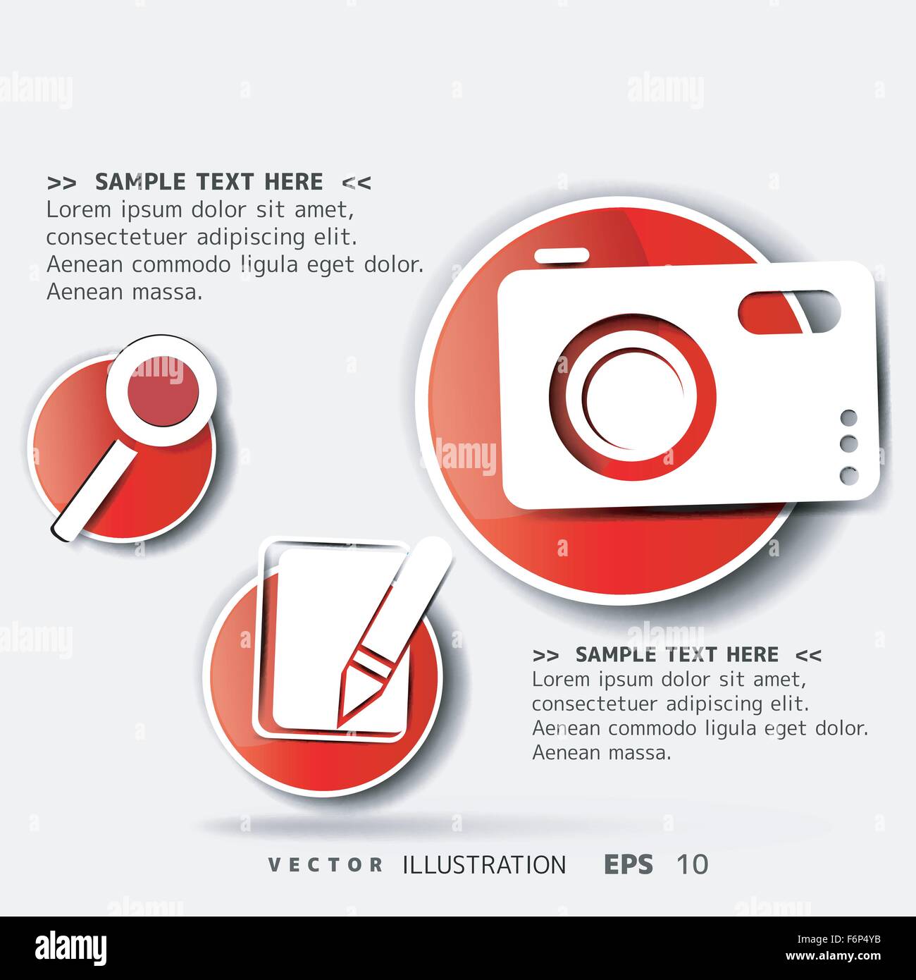 Background with abstract blank for text with icons Stock Vector Image ...
