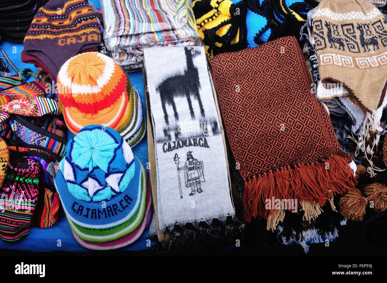 Wool clothing - Market in AYABACA. Department of Piura .PERU Stock ...