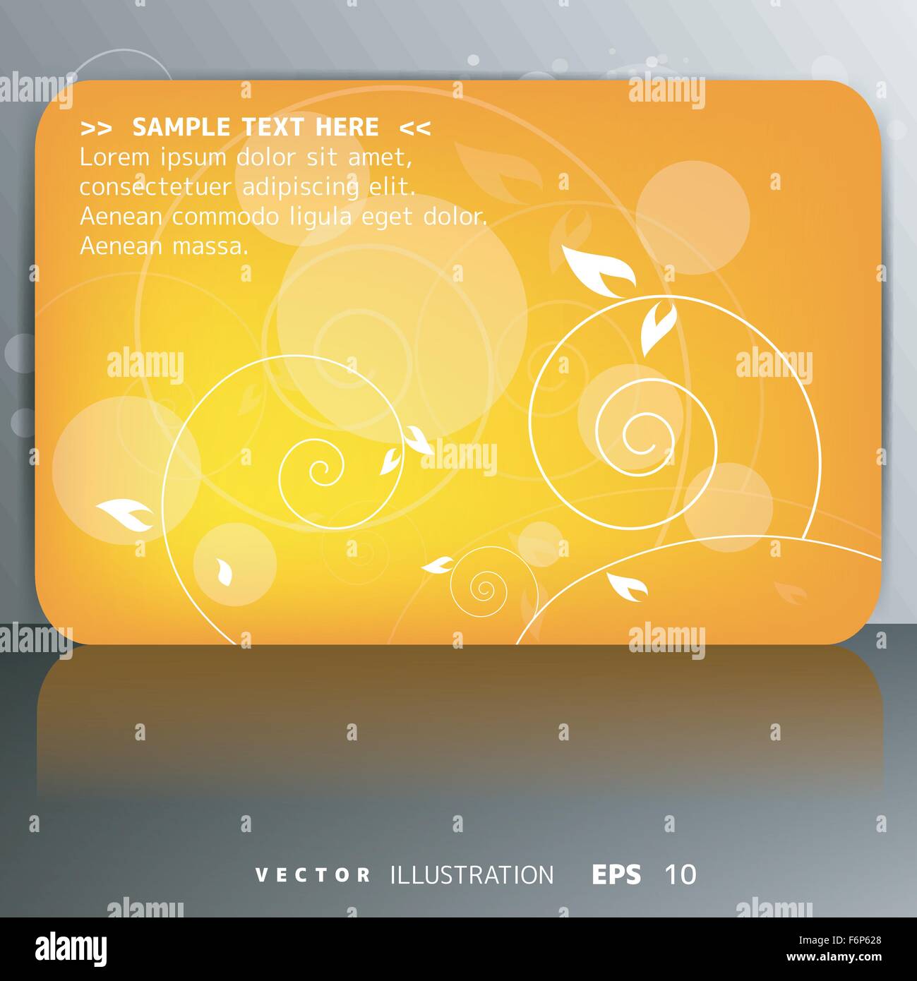 Abstract card with floral background Stock Vector Image & Art - Alamy