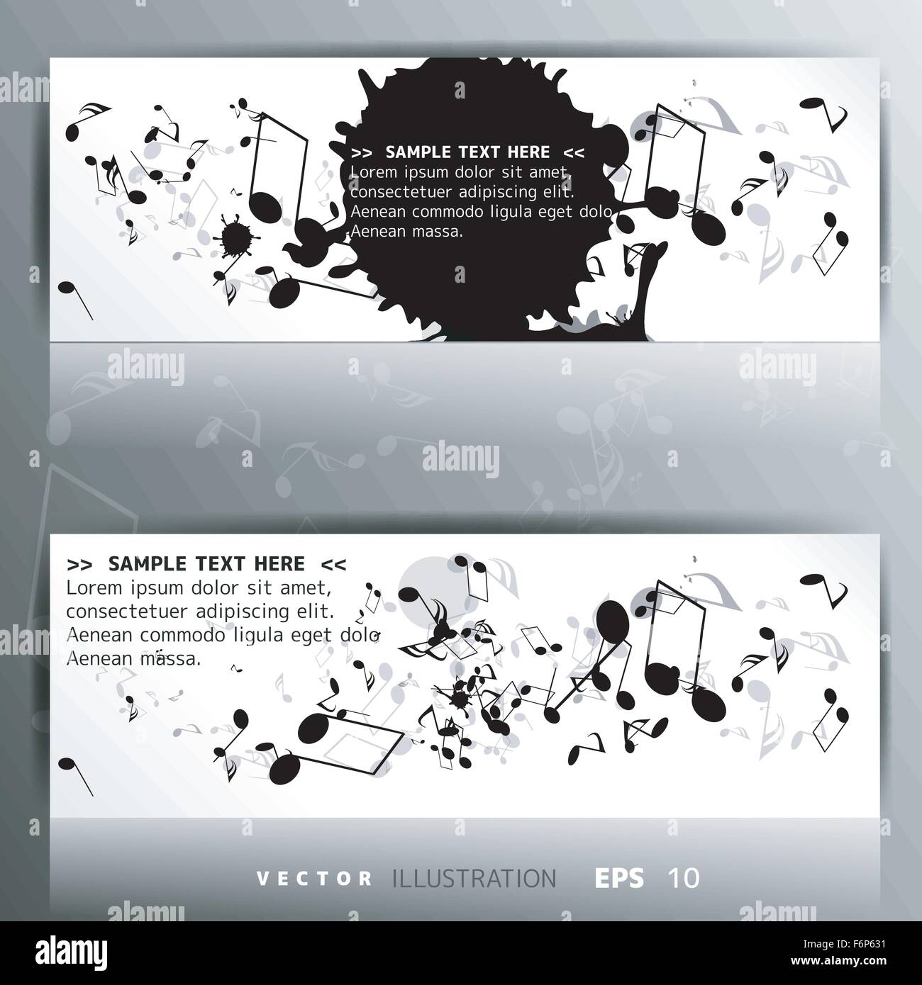 Card with abstract background with music notes Stock Vector Image & Art ...