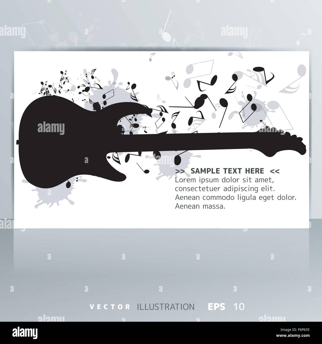 Card with abstract background with music notes Stock Vector Image & Art ...