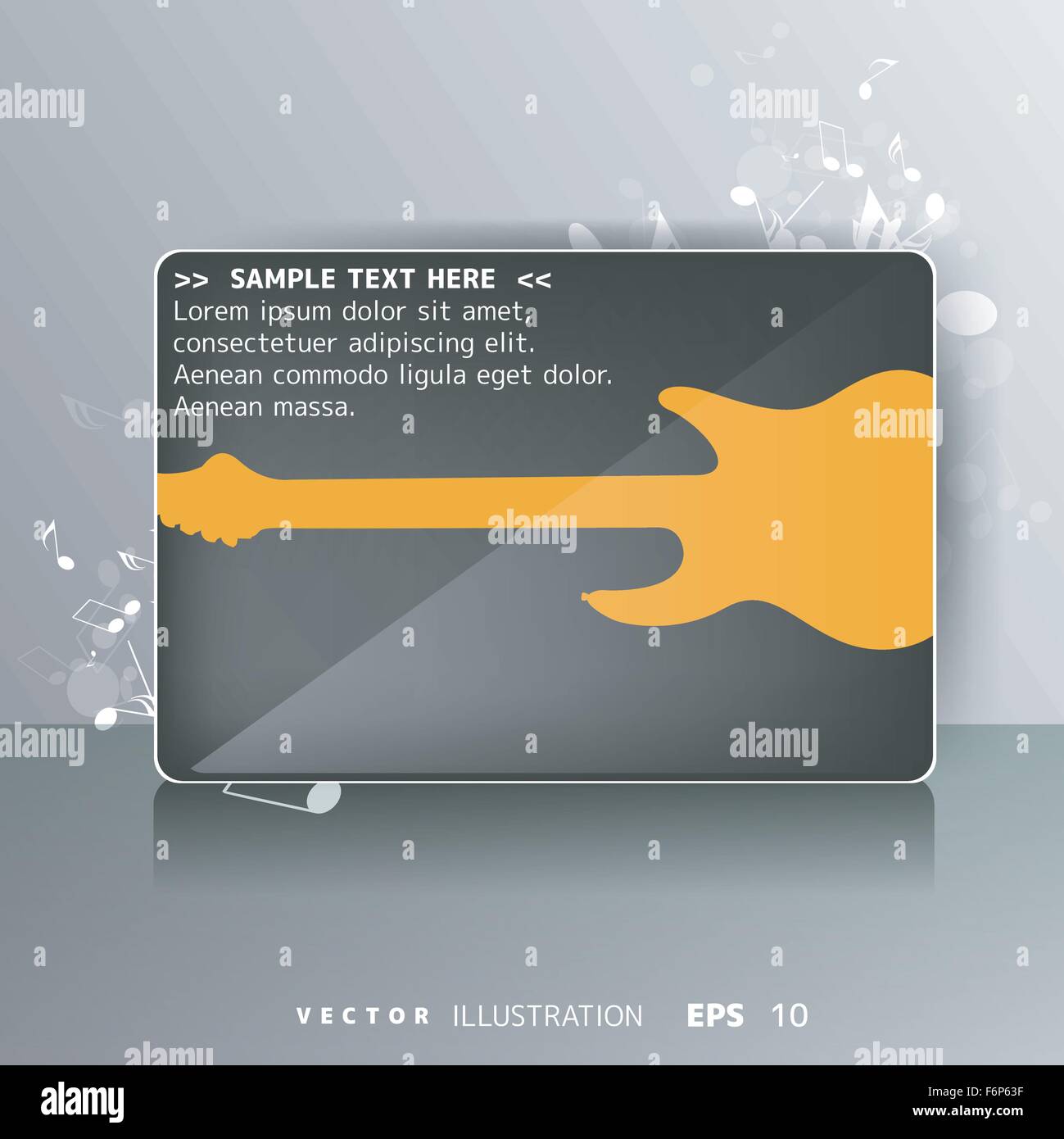 Card with abstract background with music notes Stock Vector Image & Art ...