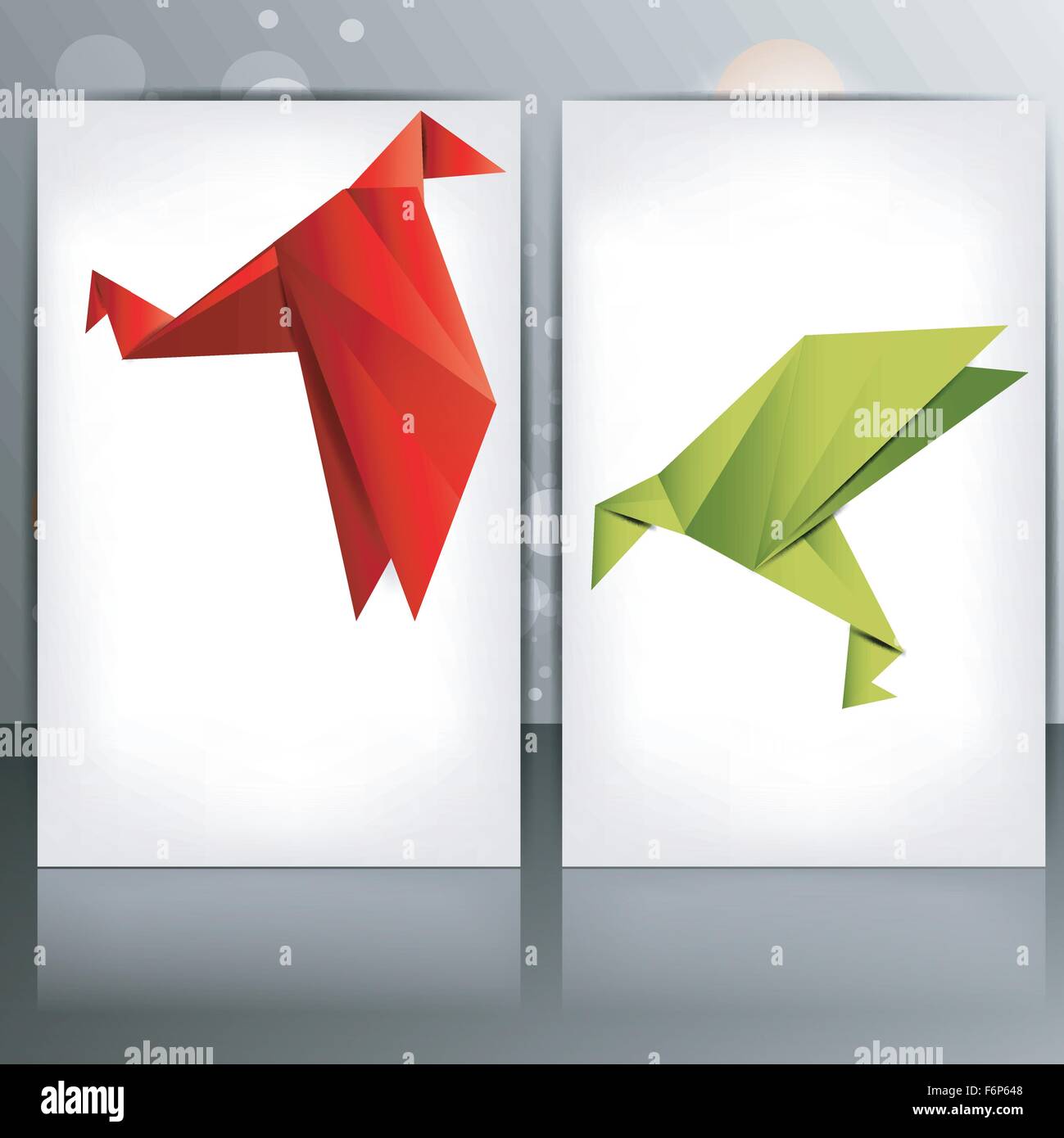 Origami paper bird on abstract background Stock Vector Image & Art - Alamy