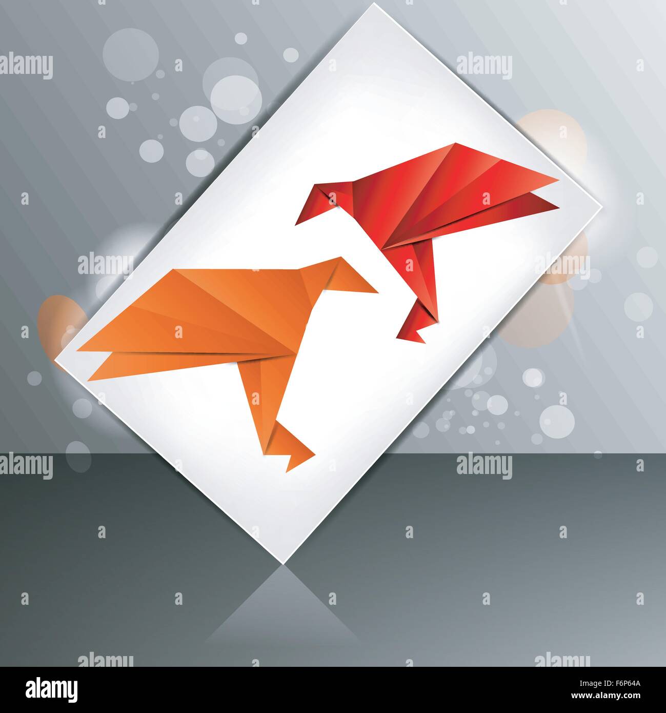 Origami paper bird on abstract background Stock Vector Image & Art - Alamy