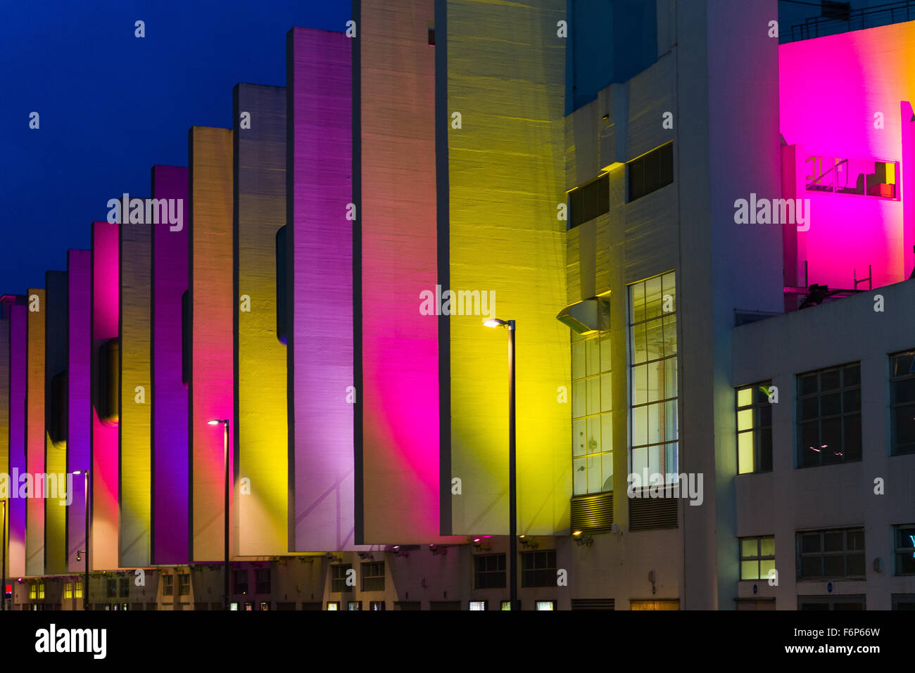 Lighted lights on facade hi-res stock photography and images - Alamy
