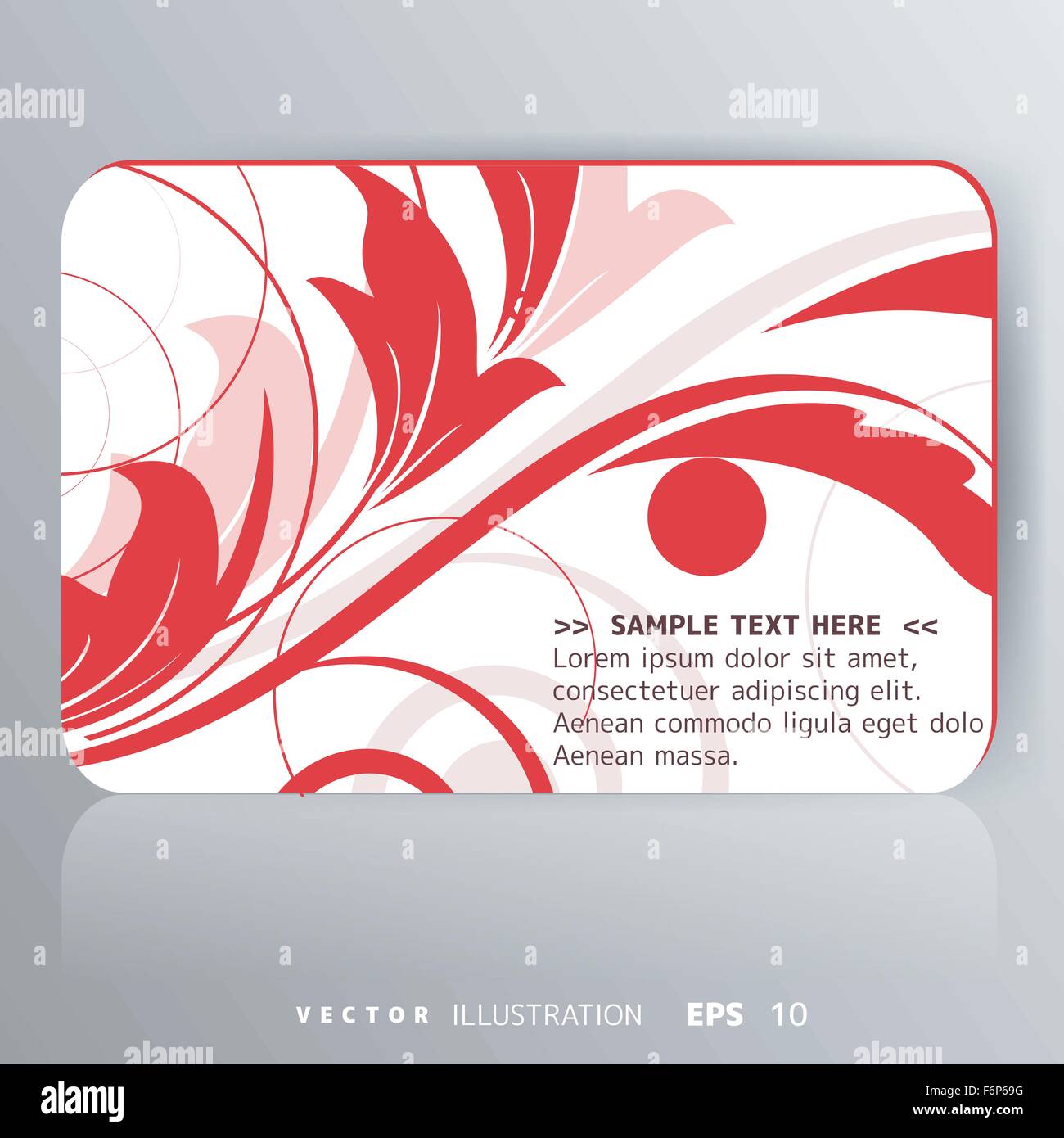 Abstract card with floral background Stock Vector Image & Art - Alamy