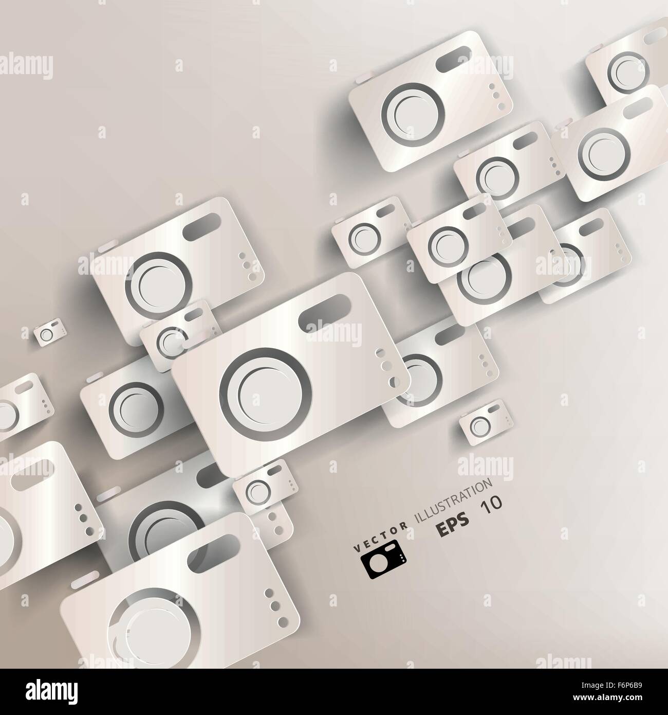 paper background with photo camera web icon Stock Vector Image & Art ...