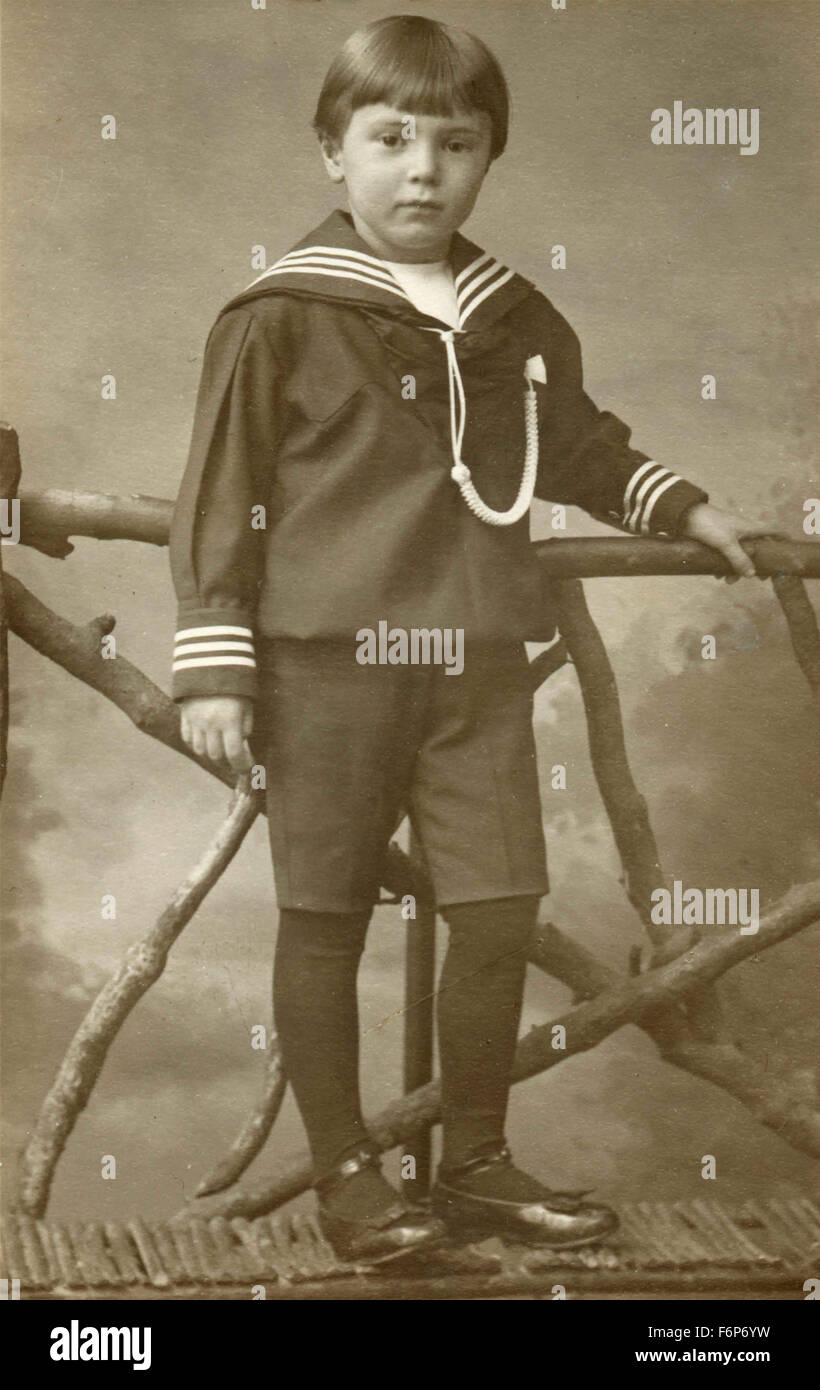 Child dressed as a sailor, Italy Stock Photo - Alamy