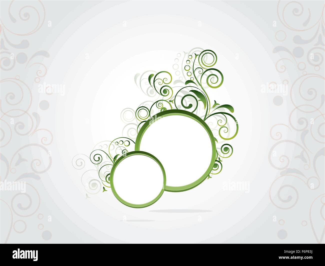 Floral frame with swirls and place for text Stock Vector Image & Art ...