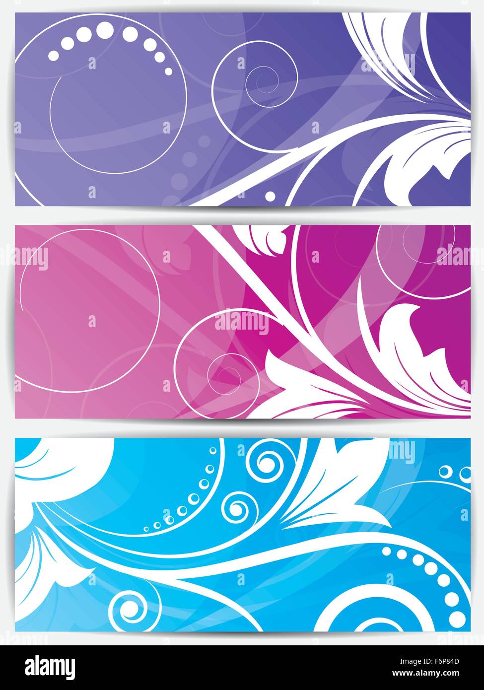 Set of abstract cards with flowers Stock Vector Image & Art - Alamy