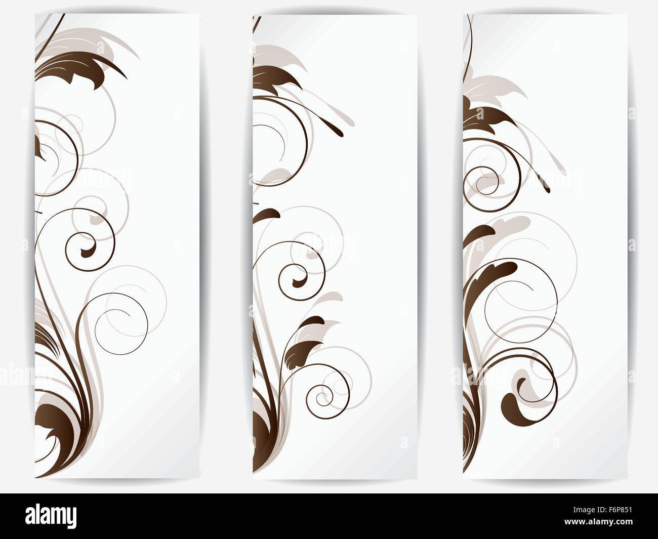 Set of abstract cards with flowers Stock Vector Image & Art - Alamy