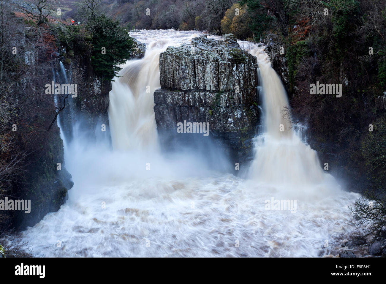 Teesdale, County Durham UK. 18th November 2015. UK Weather. High Force ...