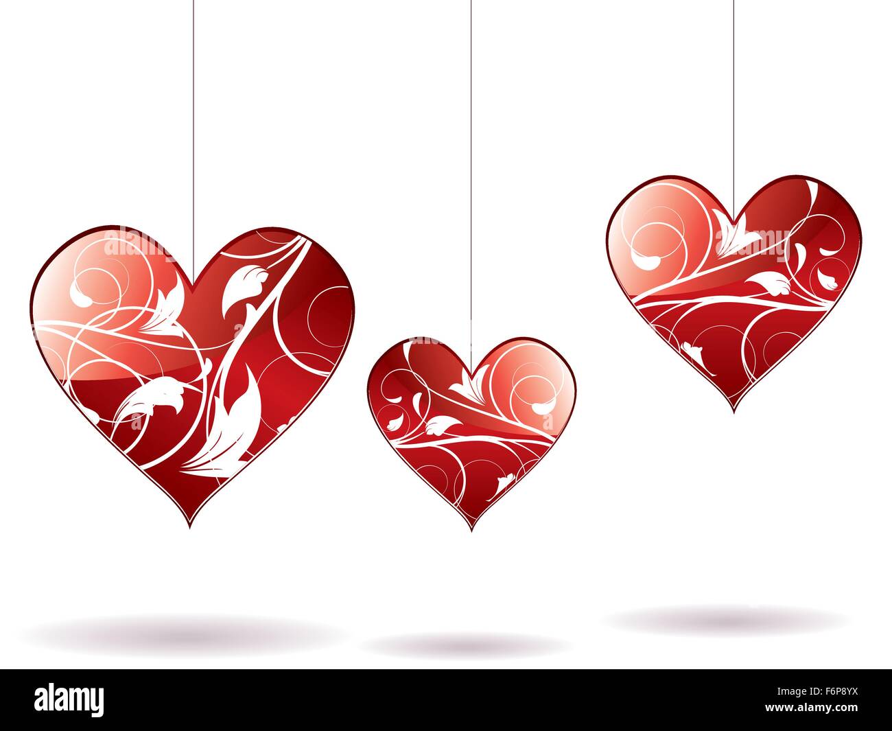 Red love hearts background Stock Vector Image & Art - Alamy