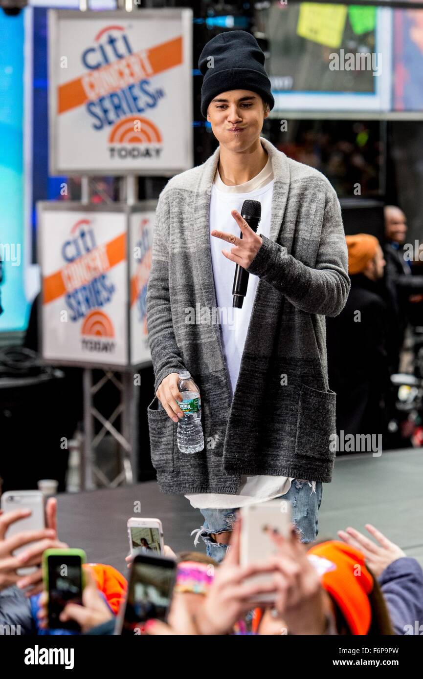 Justin Bieber on stage for NBC Today Show Concert with Justin Bieber ...