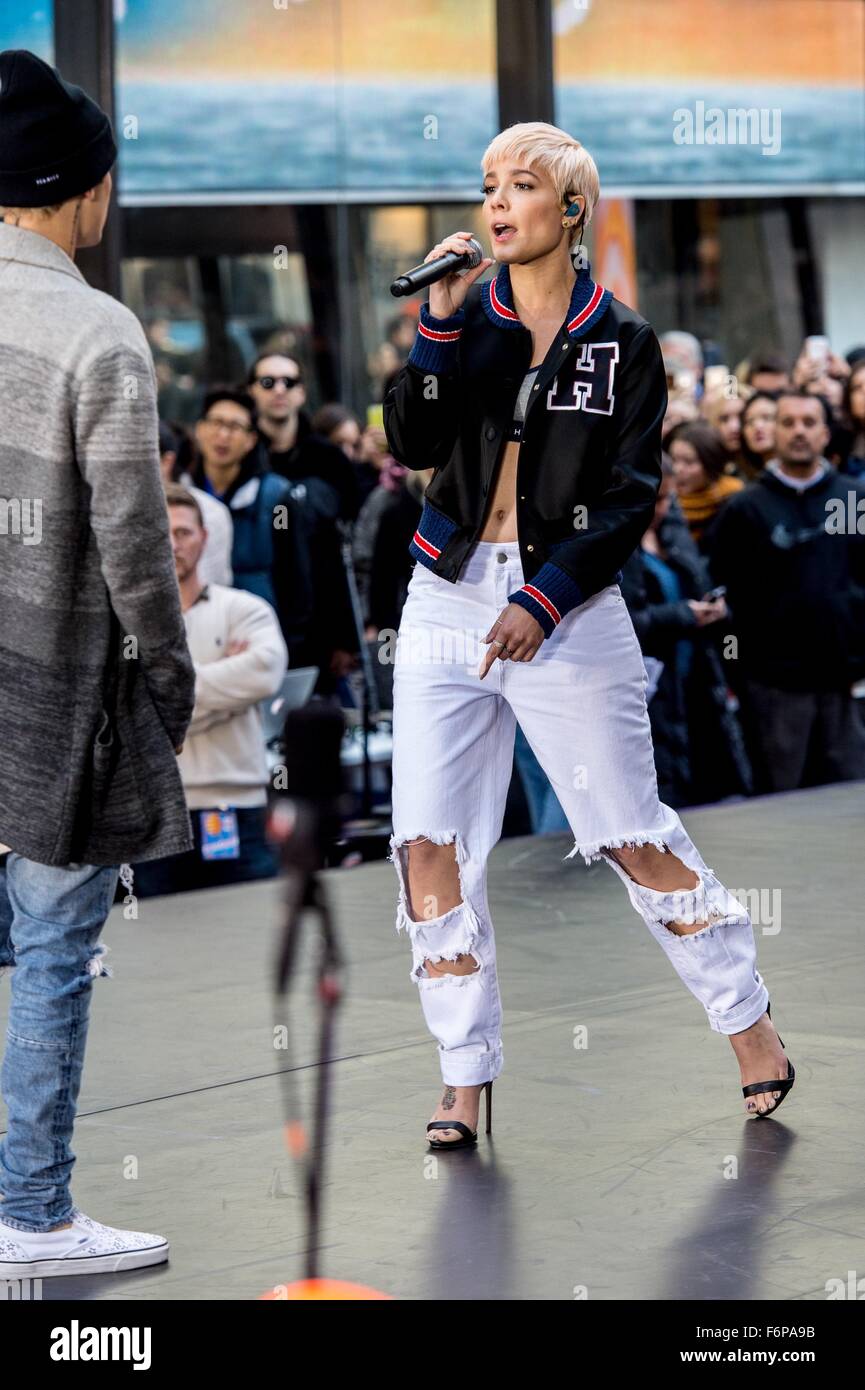 New York, NY, USA. 18th Nov, 2015. Halsey on stage for NBC Today Show ...