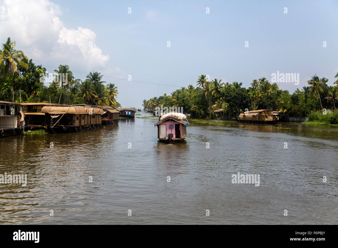 Backwaters in Kerala, India. The backwaters are an extensive network of ...