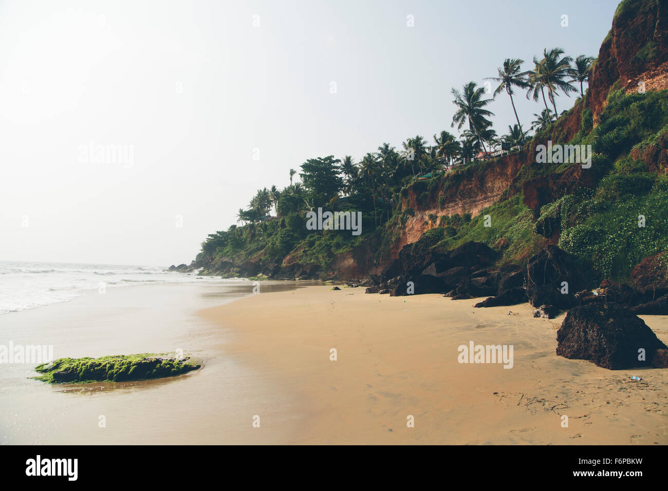 Beach in Varkala in Kerala state, India Stock Photo - Alamy