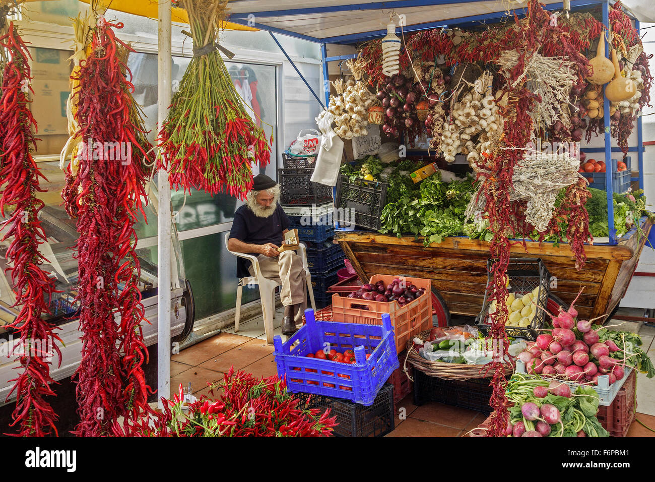 Turkish Shop Selling Fruit and Vegetables Kusadasi Turkey Stock Photo ...