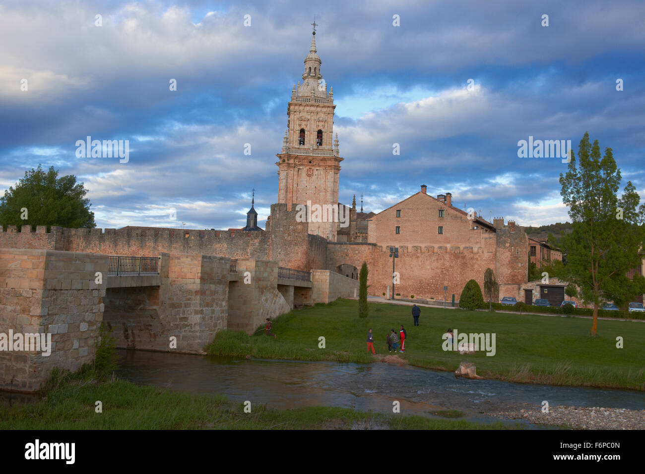 Bell tower of cathedral and city walls, Burgo de Osma-Ciudad de Osma ...