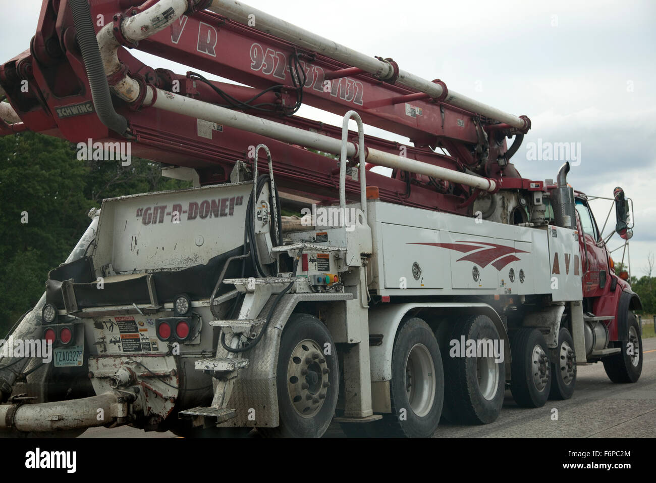 Freeway truck with articulated composite booms which extends the reach ...