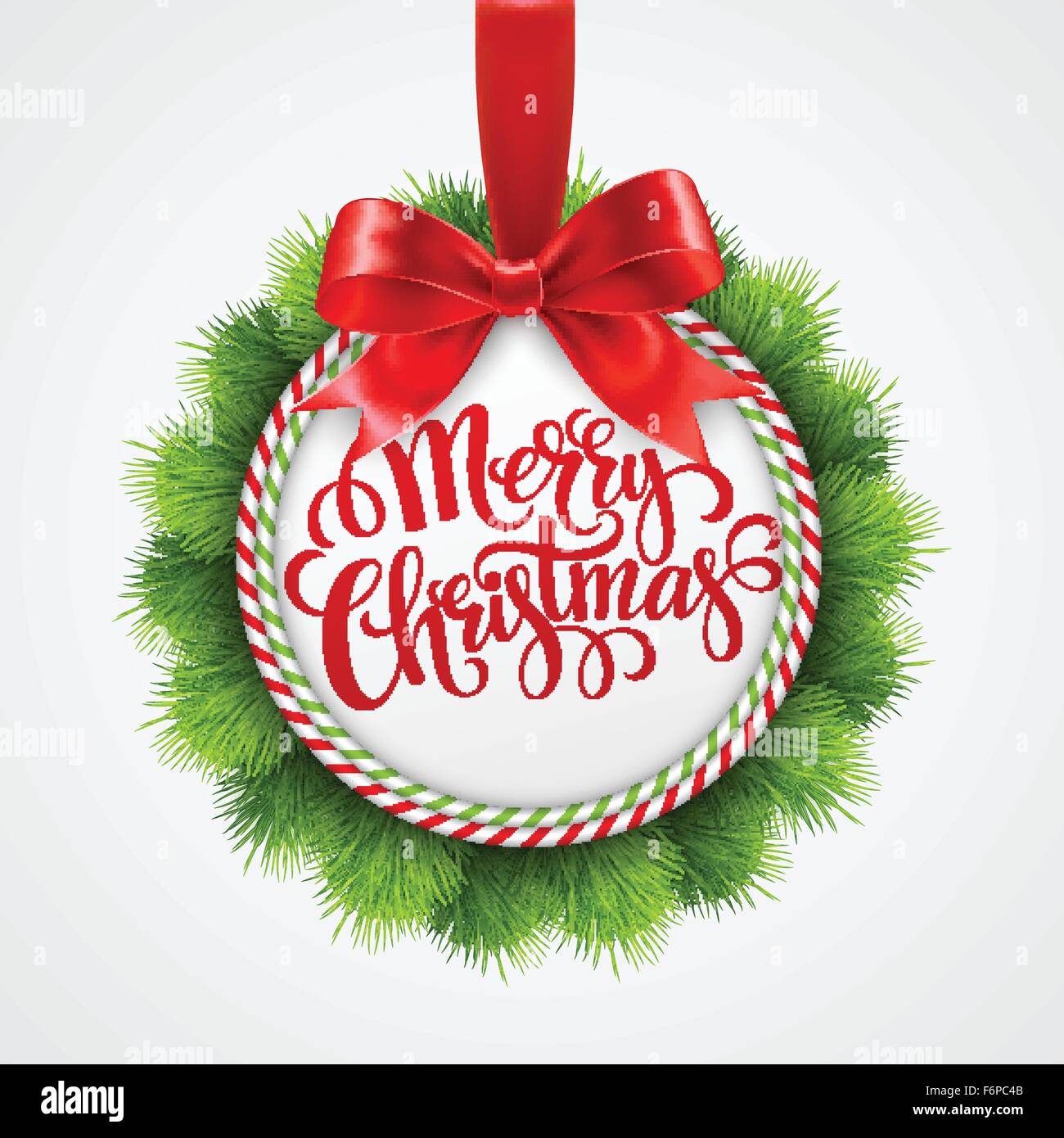 Holiday round frame. Christmas balls. Vector illustration Stock Vector ...
