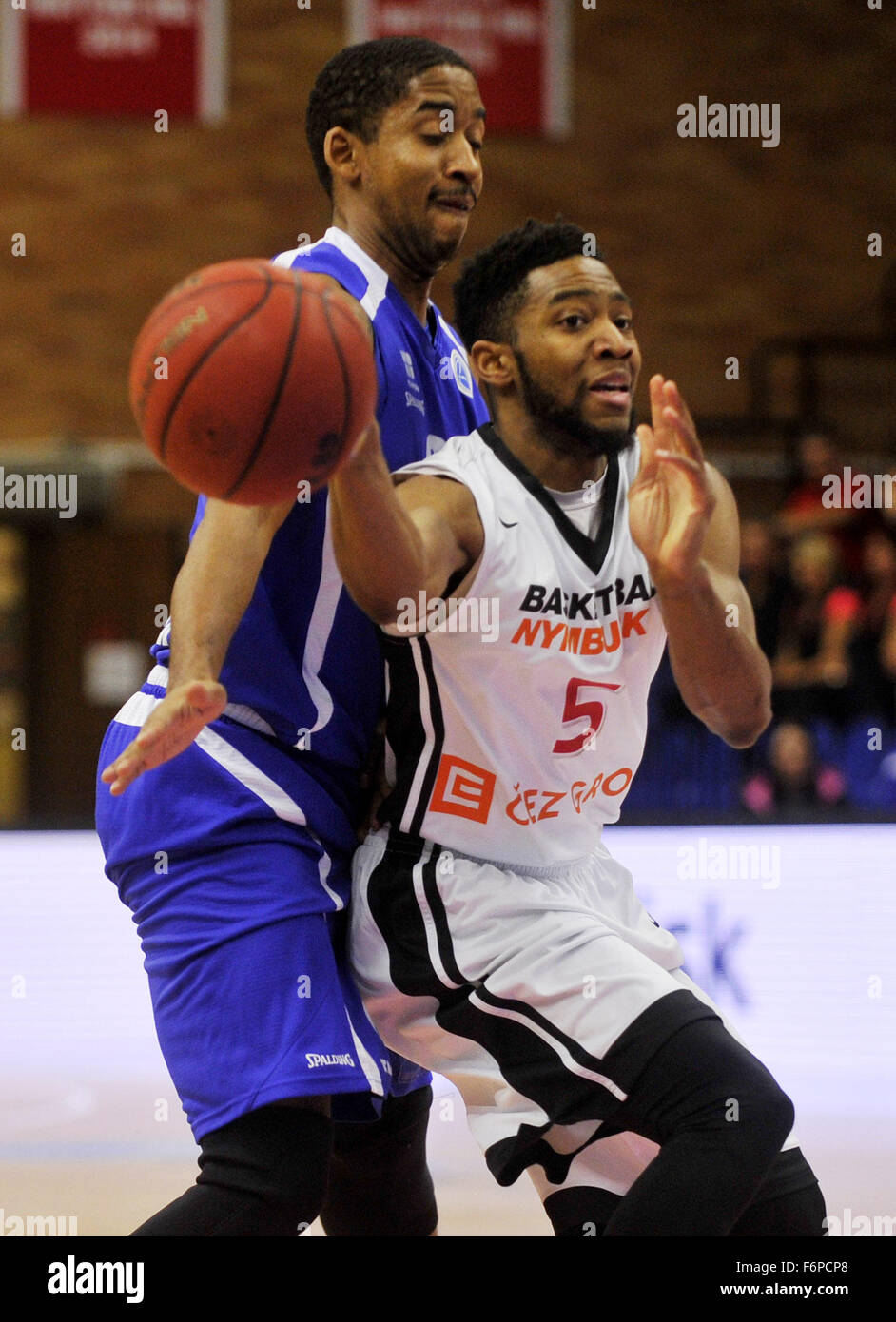 Nymburk, Czech Republic. 18th Nov, 2015. From left Clark Ceola of ...